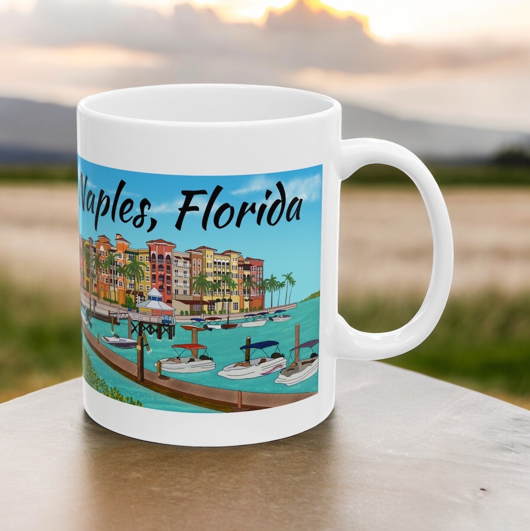 Naples Florida Art Print Cup for Coffee Florida Gifts Ideas for Family ...