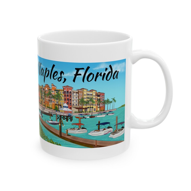 Naples Florida Art Print Cup for Coffee Florida Gifts Ideas for Family ...