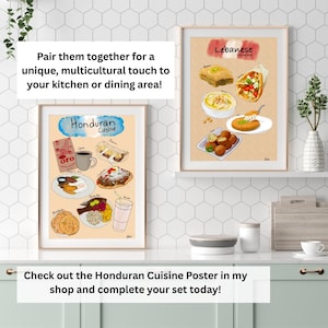Lebanese Arabic Cuisine Poster, Middle Eastern Cuisine Wall Art ...