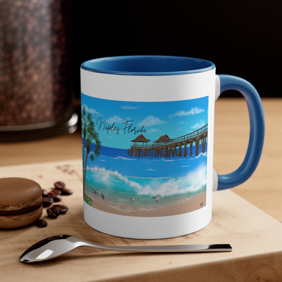 Naples Florida Art Print Cup for Coffee Florida Gifts Ideas for Family ...