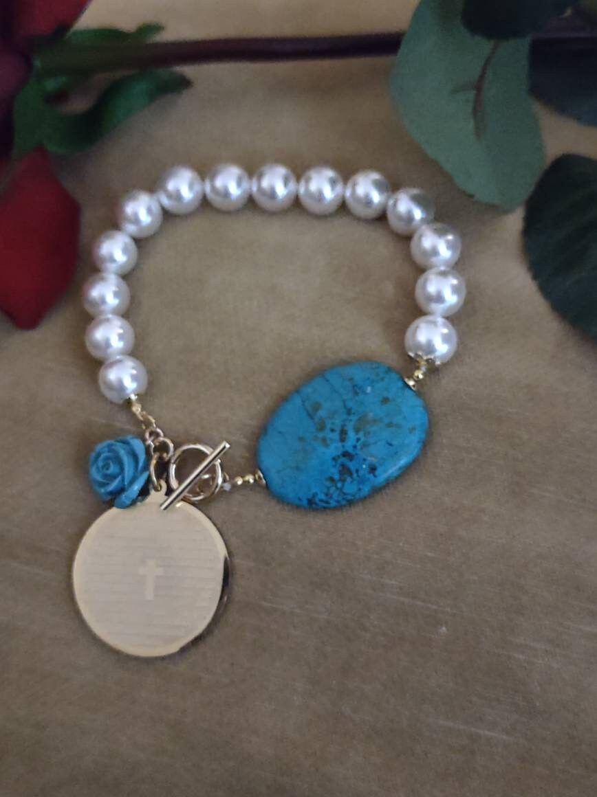 Our Father Bracelet. Big Medal, Padre Nuestro Prayer, Our Father Prayer ...