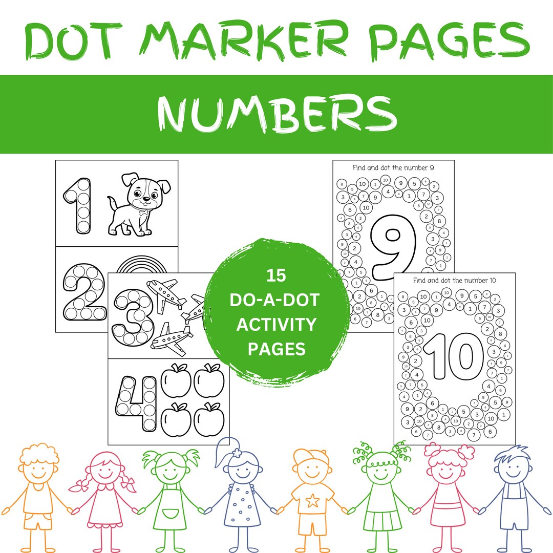 Printable Numbers Do A Dot Activity Pages, Counting Dot Marker Coloring ...