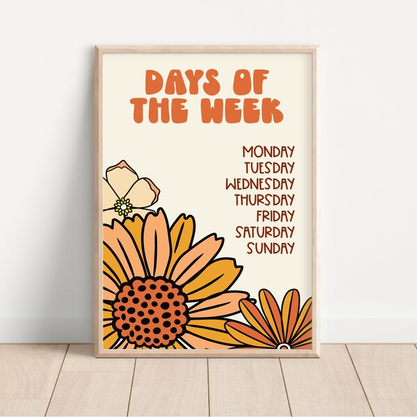 Days of the Week Printable - Etsy