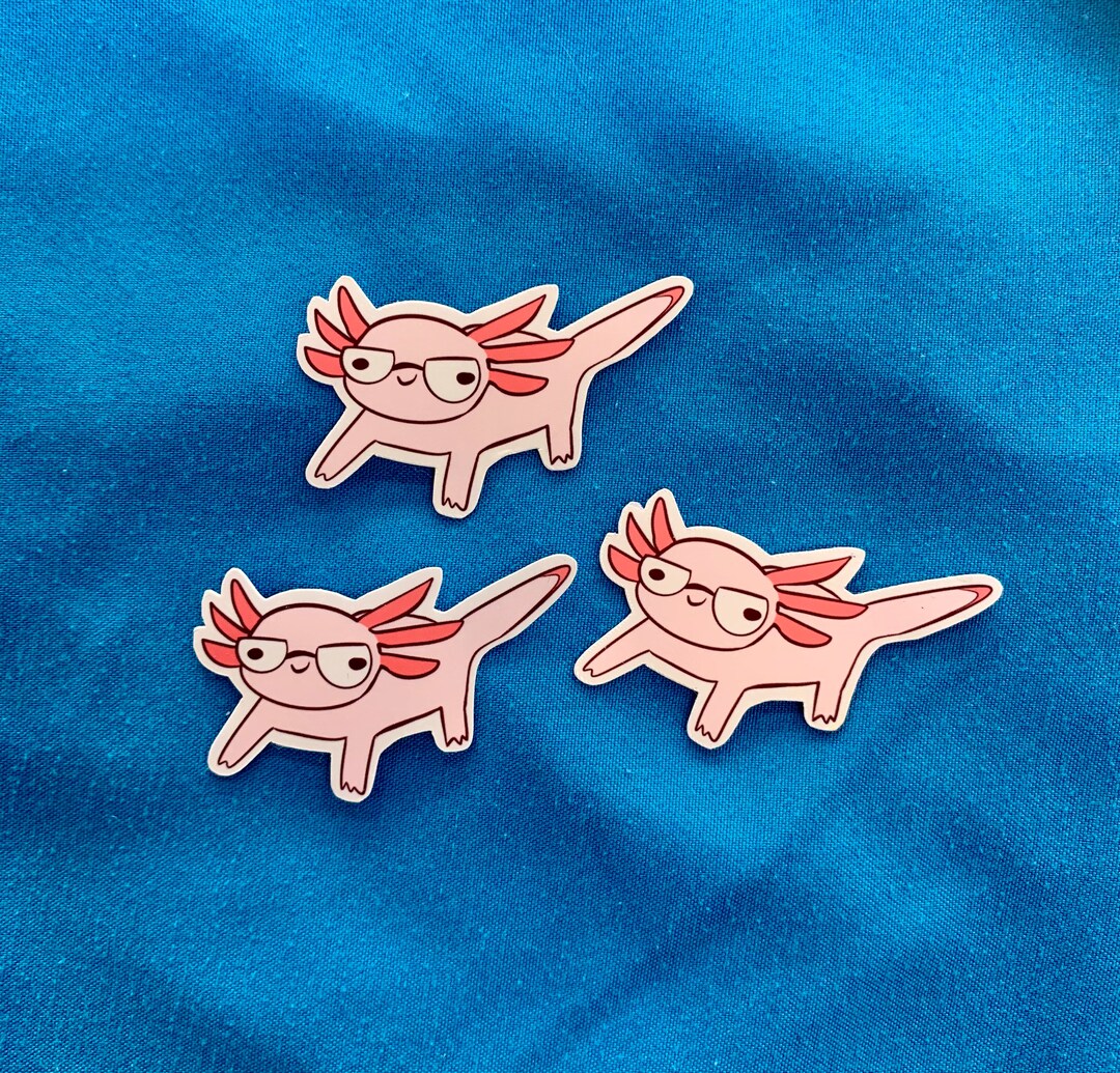 Funky Axolotl Sticker Pack - Etsy