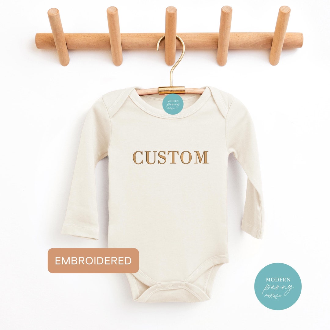 Custom Embroidered Long Sleeve Baby Onesies®, Custom Onesies® Custom ...