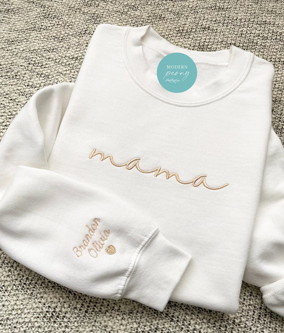 Mama Embroidered Sweatshirt, Mama Crewneck Sweatshirt Pregnancy Reveal ...