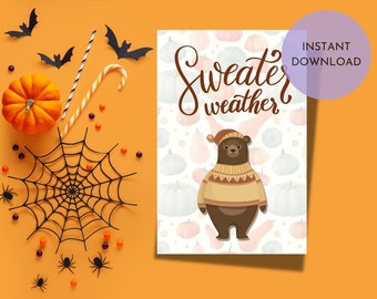 Sweater Weather Printable - Etsy