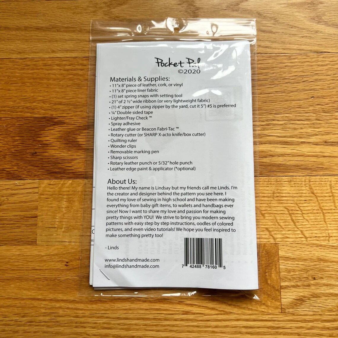 Linds Handmade / Printed Sewing Pattern / Pocket Pal - Etsy