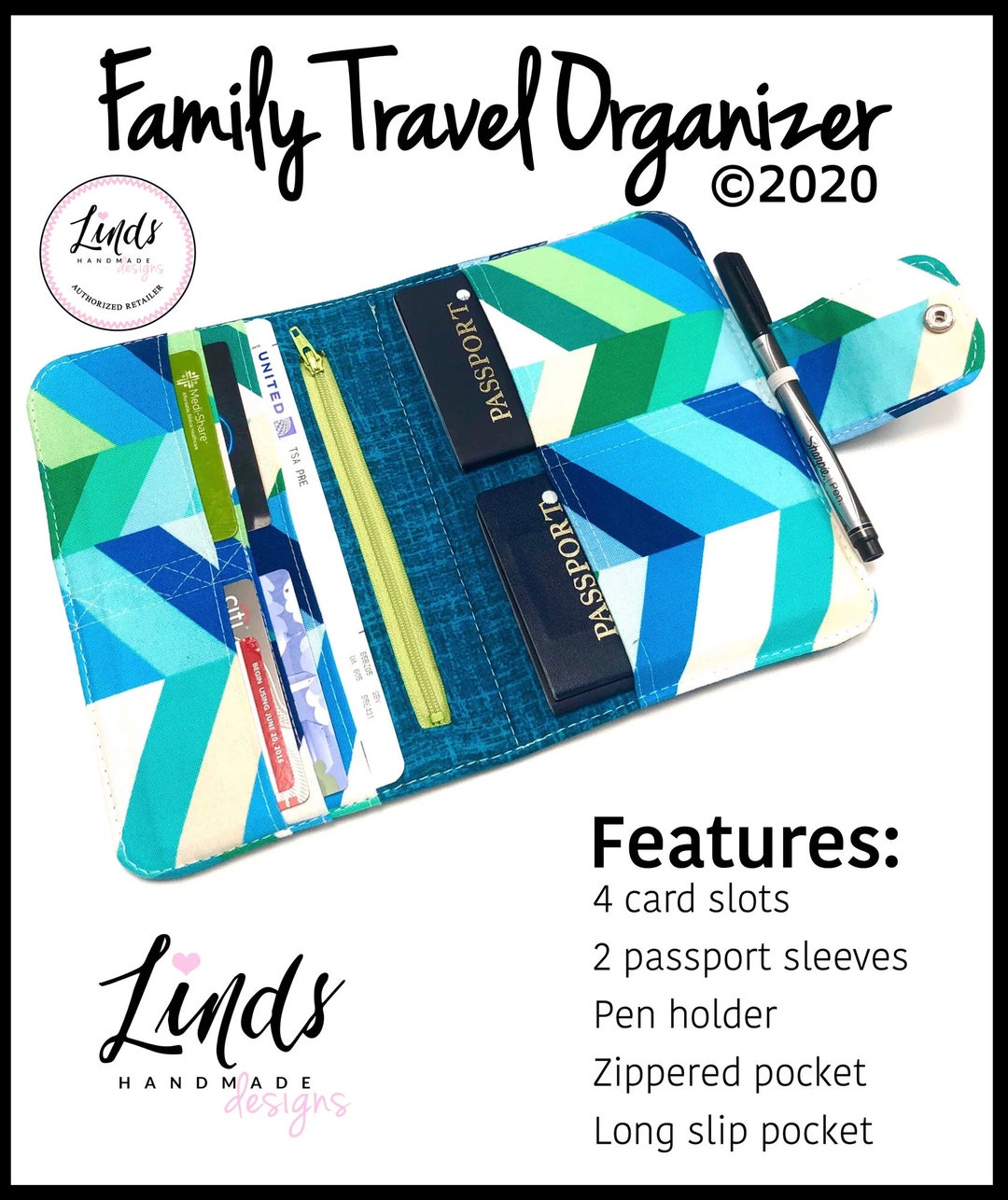 Linds Handmade / Printed Sewing Pattern / Family Travel Organizer - Etsy