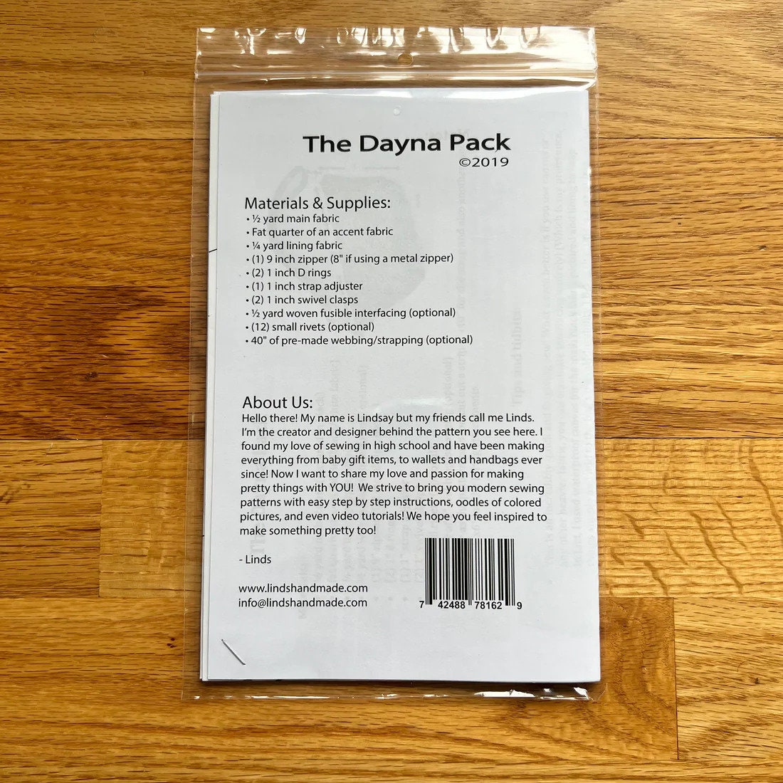 Linds Handmade / Printed Sewing Pattern / the Dayna Pack - Etsy