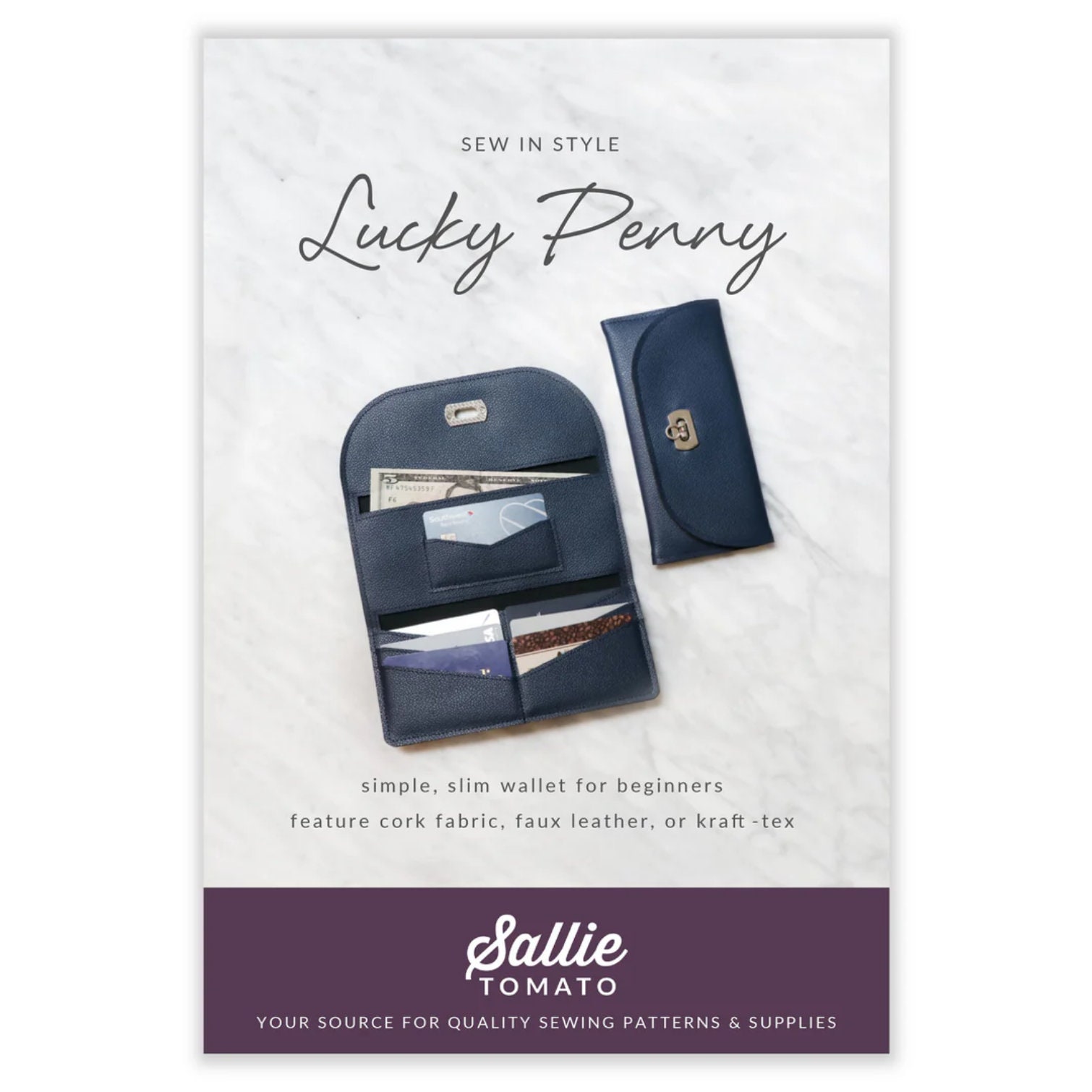 Sallie Tomato / Printed Sewing Pattern / Lucky Penny Wallet - Etsy