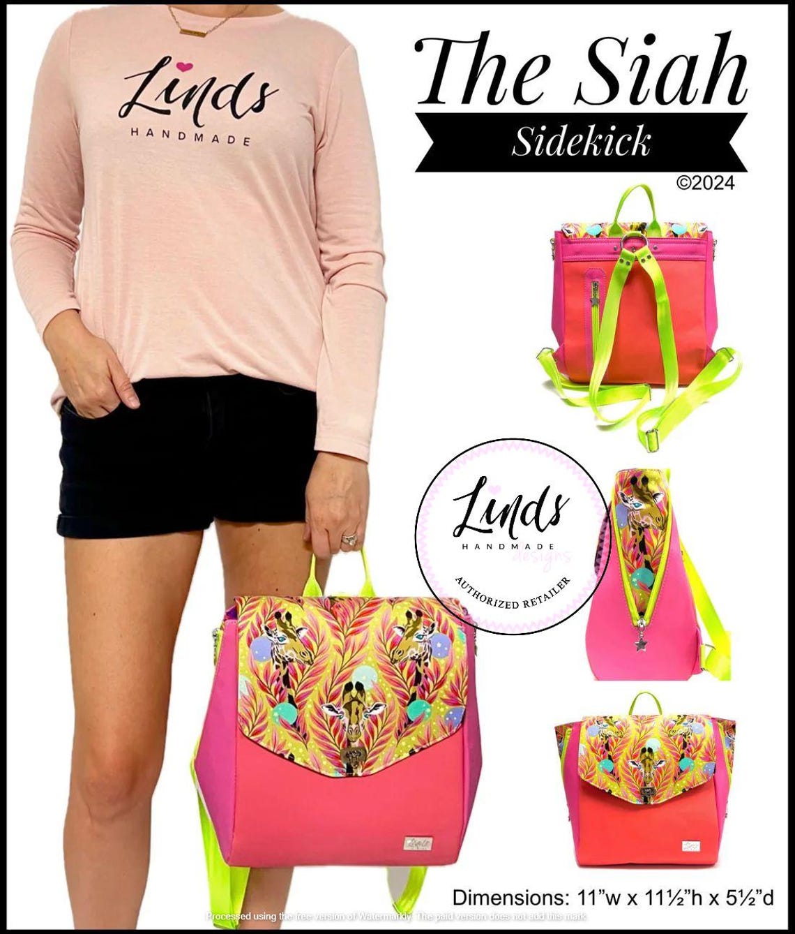 Linds Handmade / Printed Sewing Pattern / the Siah Sidekick - Etsy