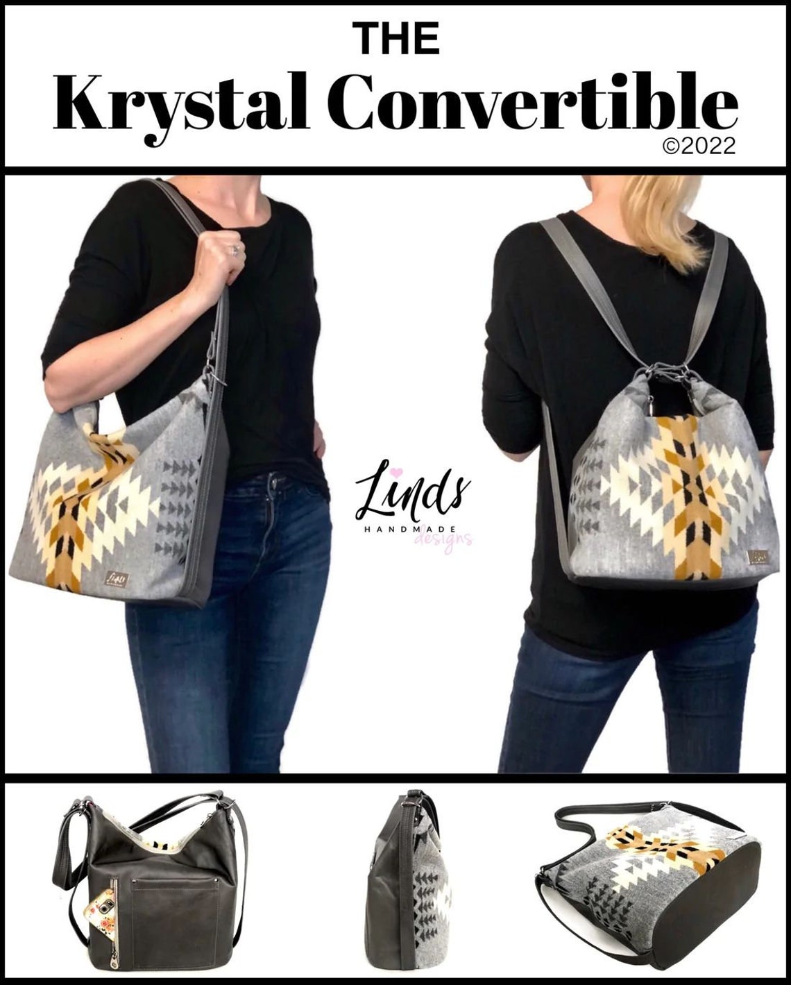 Linds Handmade / Printed Sewing Pattern / Krystal Convertible - Etsy