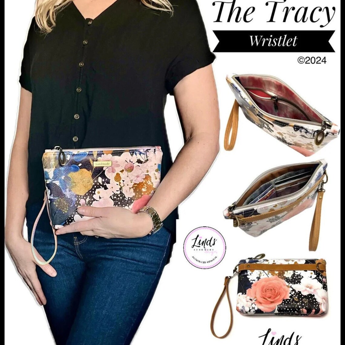 Linds Handmade / Printed Sewing Pattern / the Tracy Wristlet - Etsy