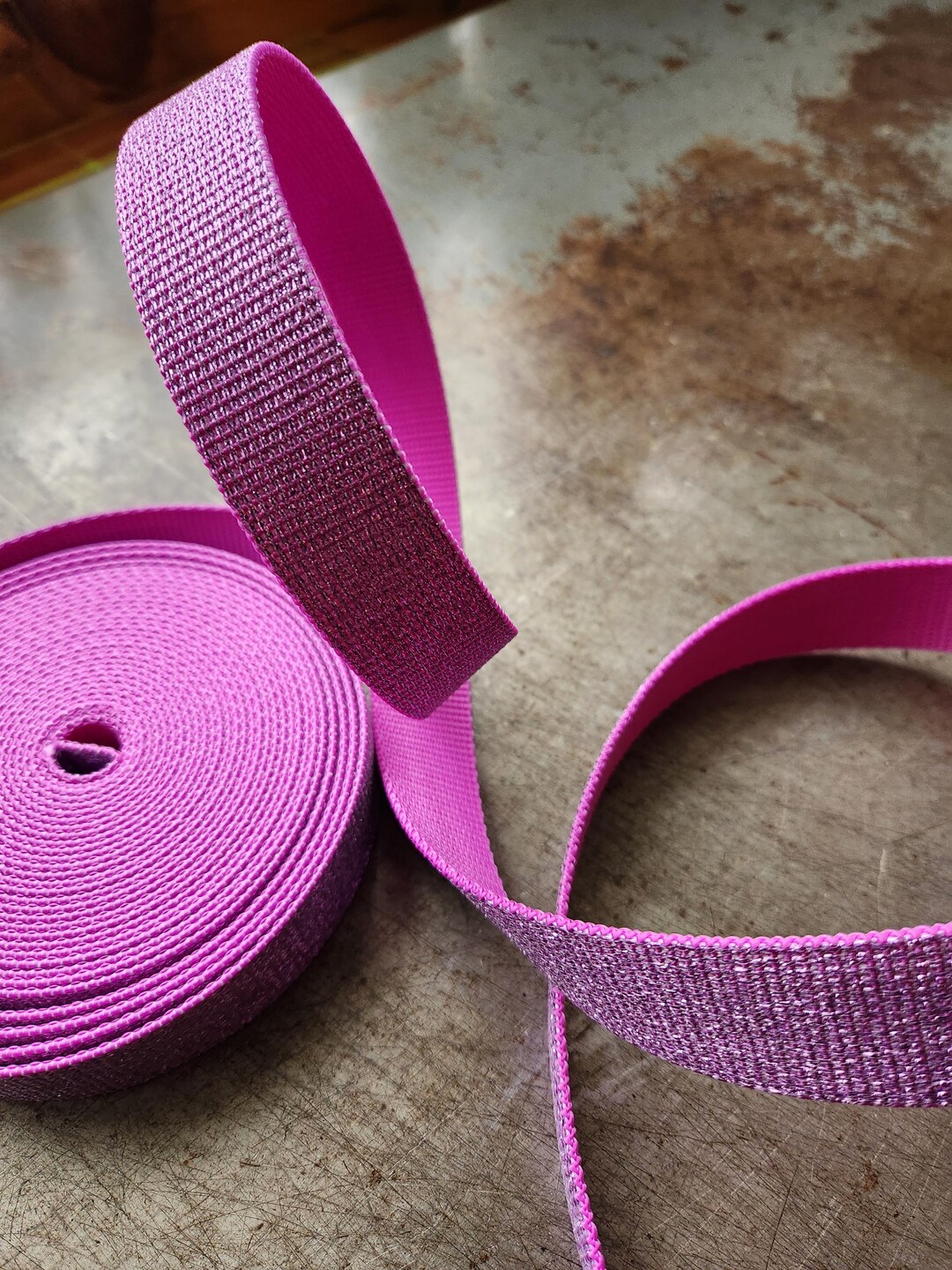 30mm Metallic Webbing / Hot Pink - Etsy