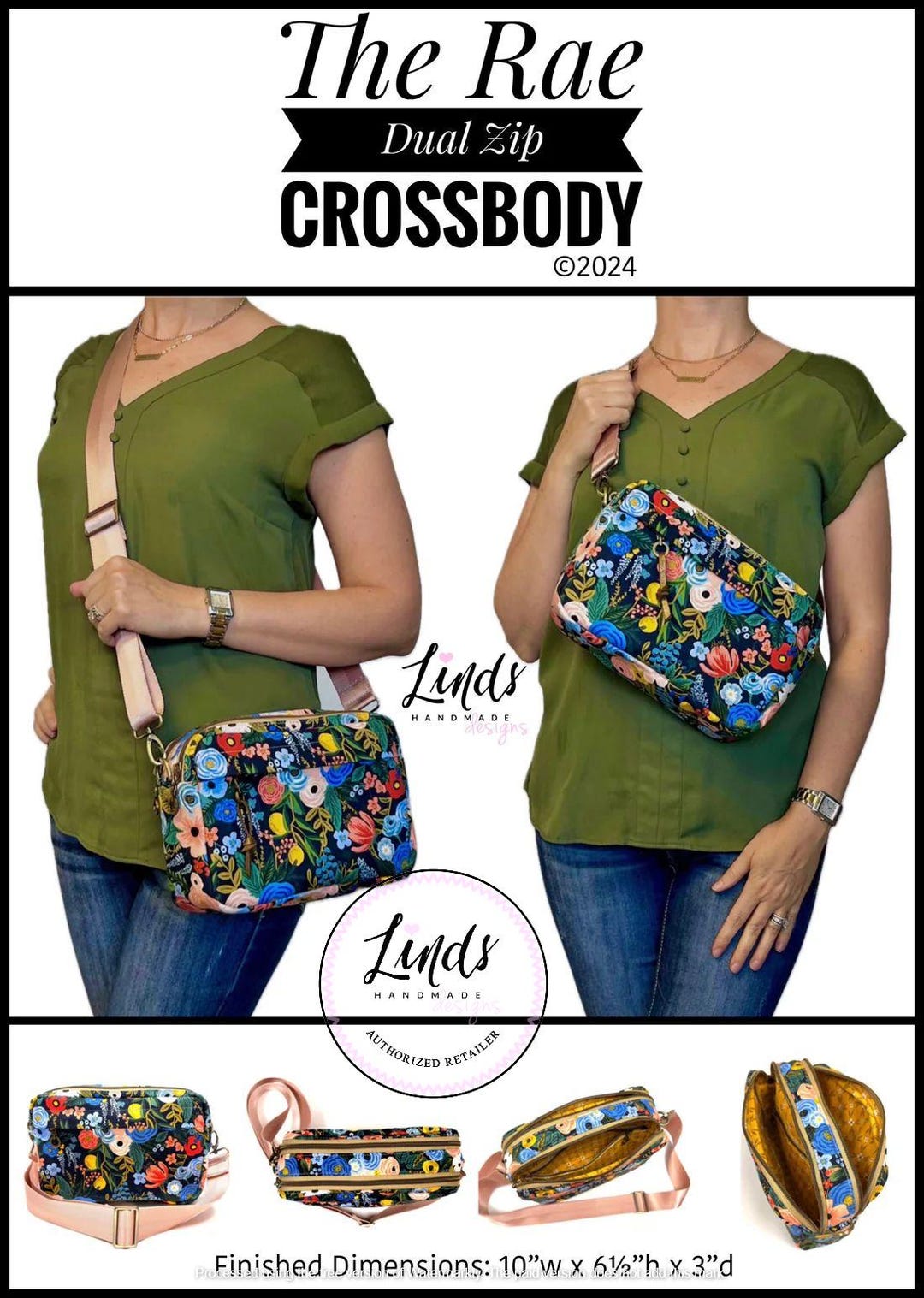 Linds Handmade / Printed Sewing Pattern / the Rae Crossbody - Etsy