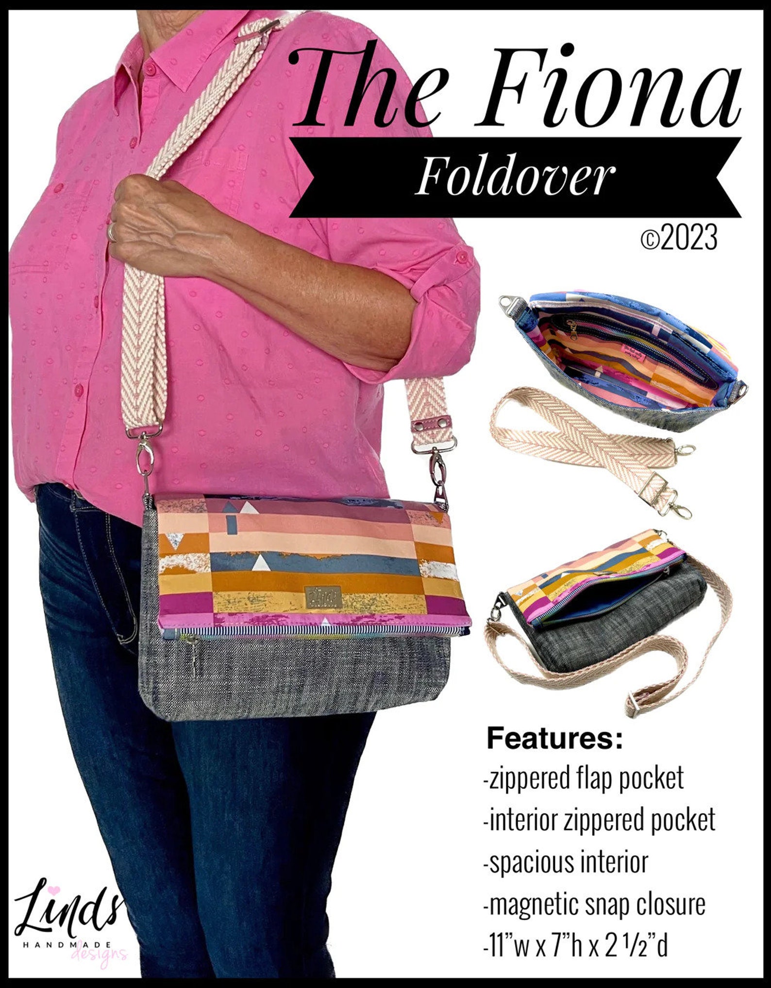 Linds Handmade / Printed Sewing Pattern / Fiona Foldover - Etsy