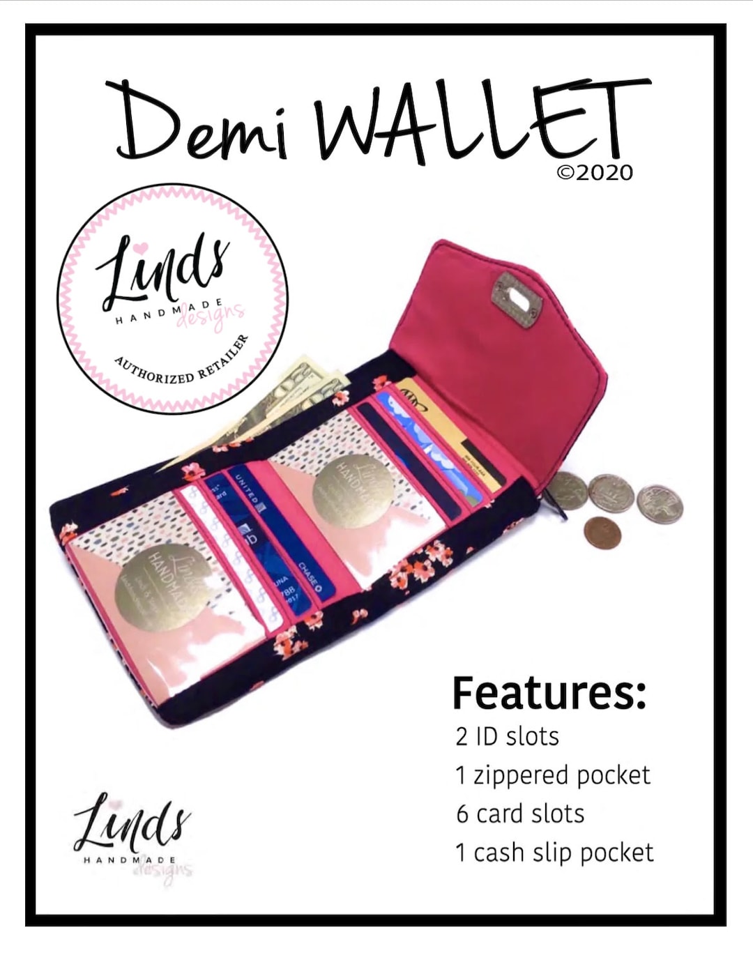 Linds Handmade / Printed Sewing Pattern / Demi Wallet - Etsy