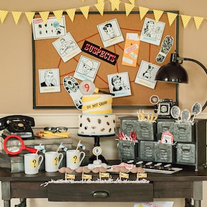 Detective Birthday Party Complete Planning Package | DIY Party Favors ...