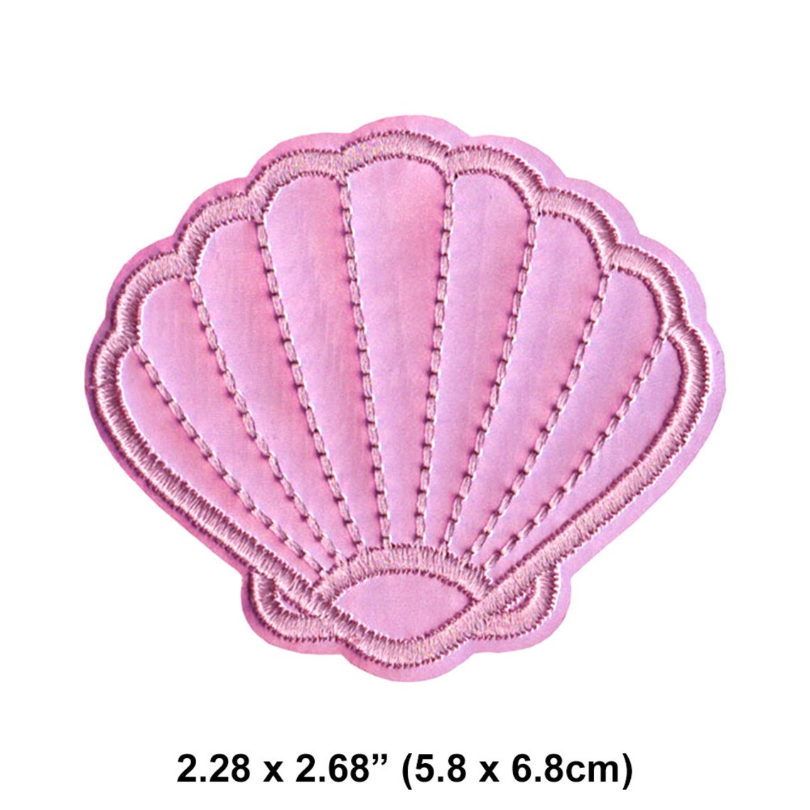 Seashell Iridescent Iron on Patch Mermaid Shell Sew Patch - Etsy