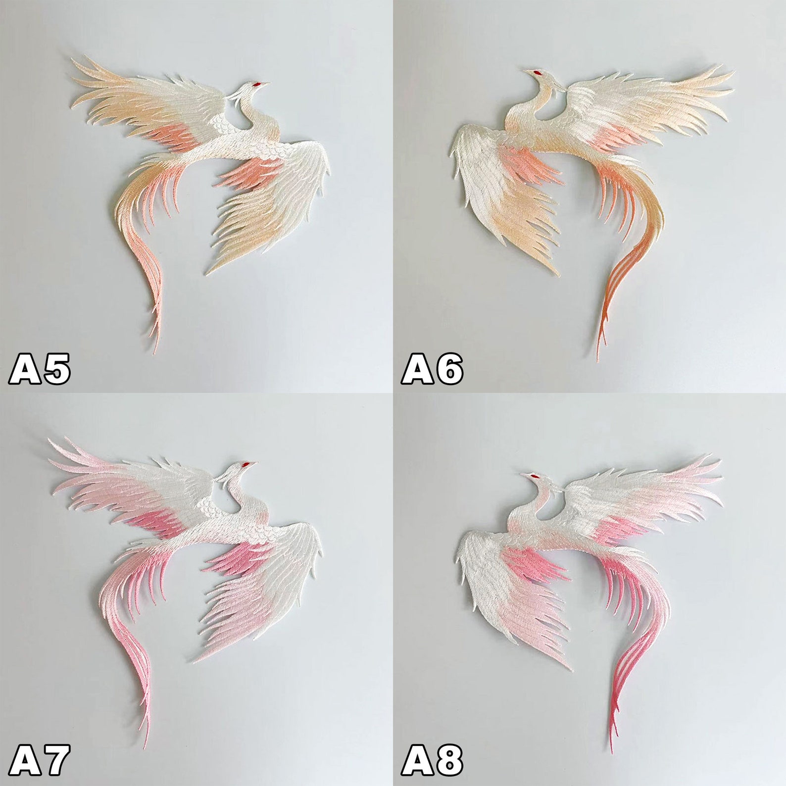 Phoenix Iron on Patch Sew Patch Japanese Bird Back Patch Embroidery ...