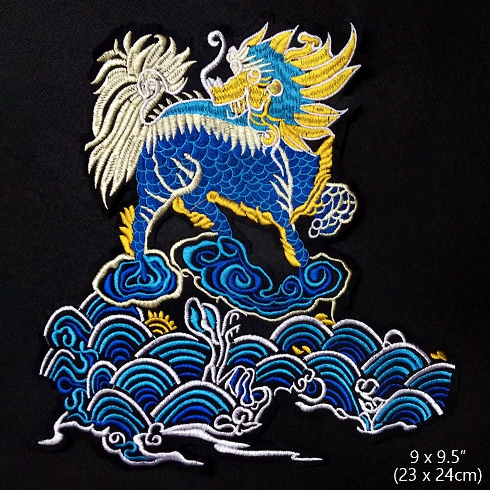 Large Kirin Qilin Sew Iron on Back Patch Embroidered Notion - Etsy
