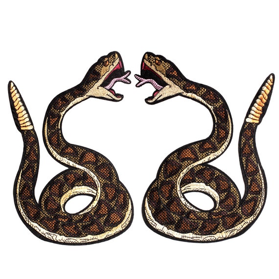 Rattlesnake Snake Back Patch Sew Iron on Large Applique - Etsy