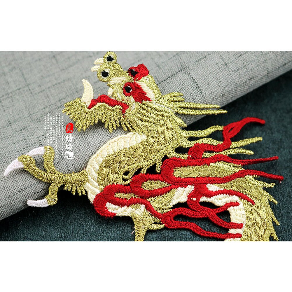 Large Chinese Dragon Sew on Patch Pair Back Patch Embroidery - Etsy