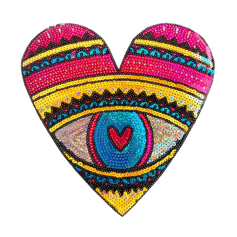 Sequin Heart Eye Patch - Etsy