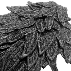 3D Angel Wing Shoulder Strap Patch Pair Guipure Lace Neckline Collar ...