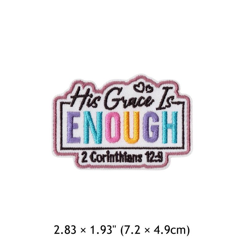 Bible Verse Iron on Patch - Jesus Scripture Embroidered Patch ...
