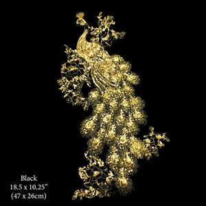Large Phoenix Peacock Sequin Sew on Patch 18"/ 47cm Chinese Bird Back ...