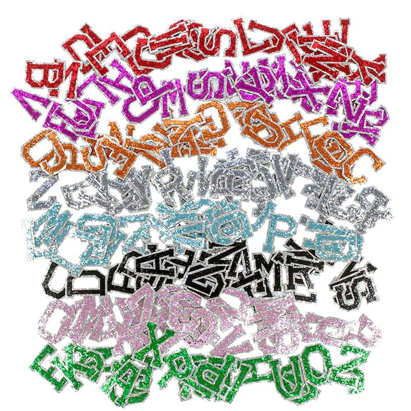 Sparkle Letter Iron On - Etsy UK