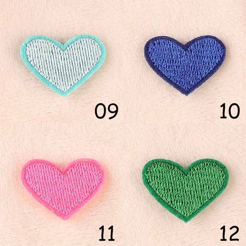 Little Heart Iron on Patch Self Adhesive Sticker 1"/2.6cm Set of 5pc ...