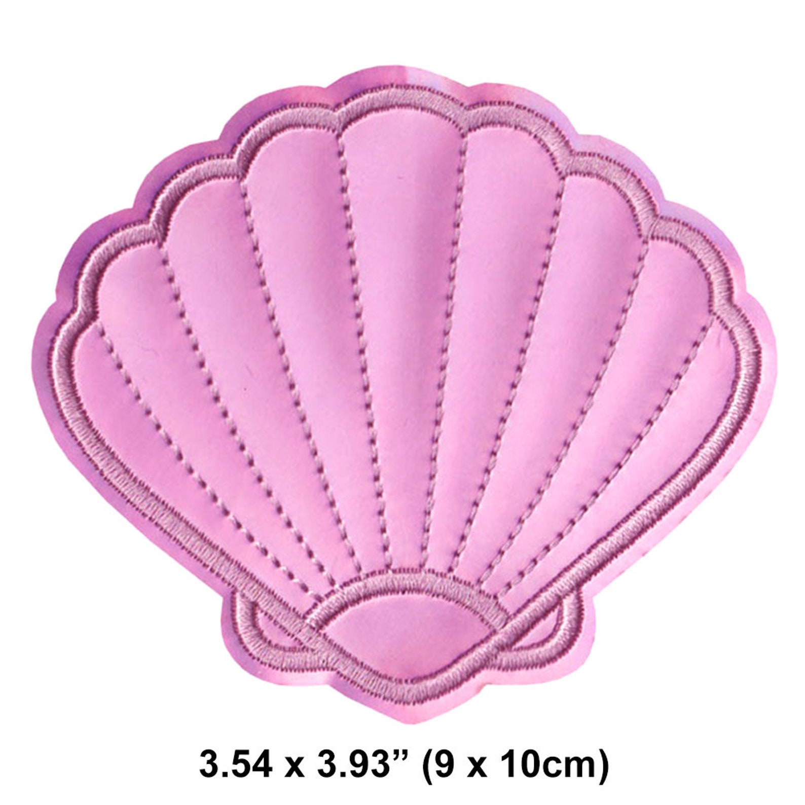 Seashell Iridescent Iron on Patch Mermaid Shell Sew Patch - Etsy