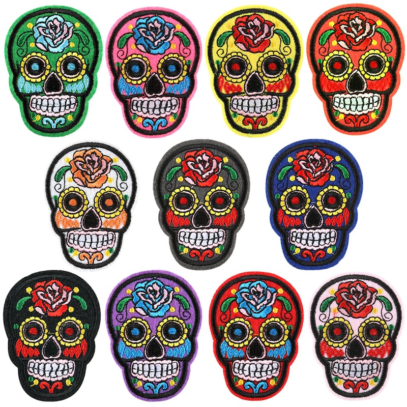 Embroidered Skull Patch - Etsy