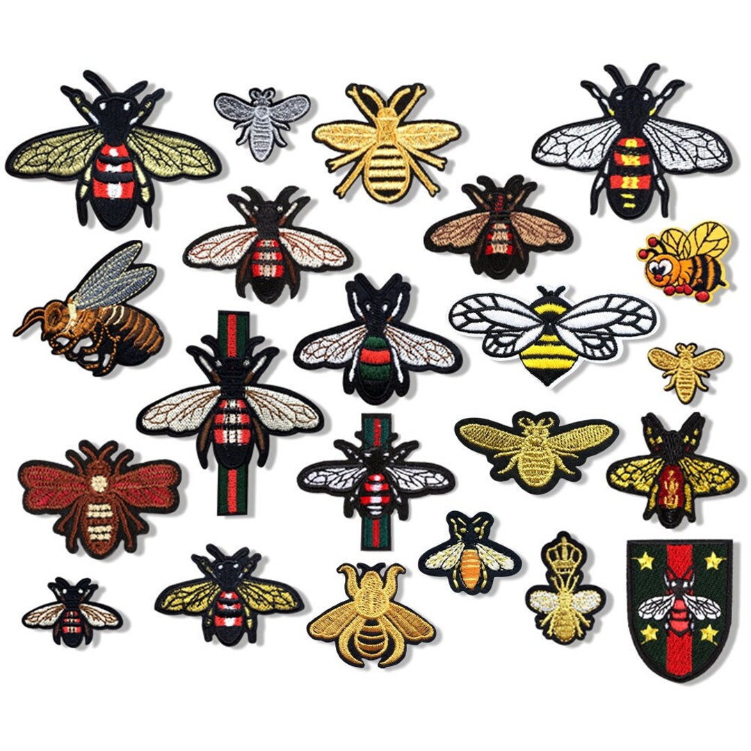 Bumble Bee Iron on Patch Sew on Patch 24 Styles Large Small Embroidered ...