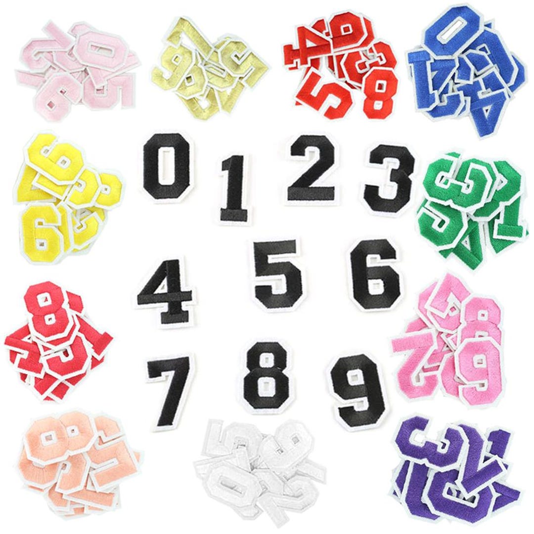 Number Patch Iron on Patch, 2" / 5cm, 12 Colors Embroidered Sew on ...