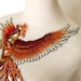 Large Phoenix Sew on Patch 15"/39cm Japanese Bird Round Back Patch ...