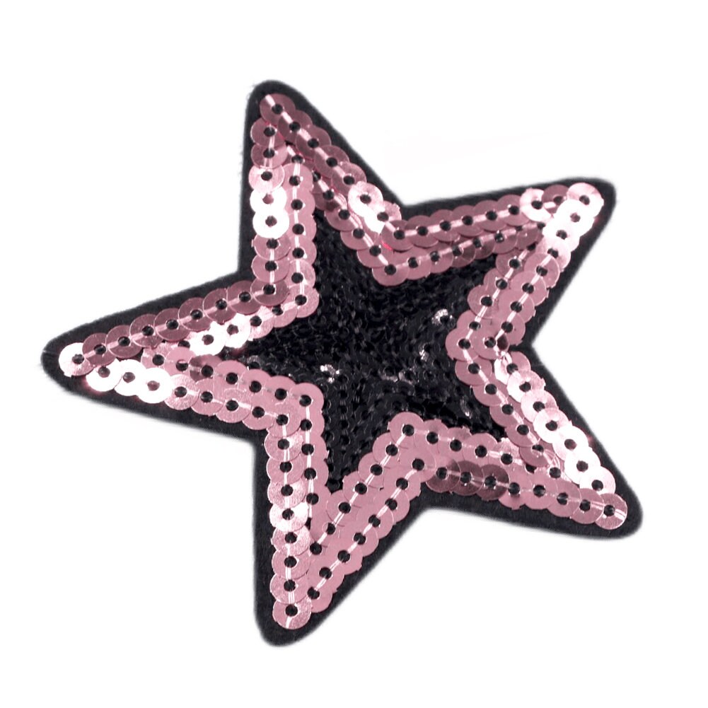 Star Iron on Patch 3"/7.7cm Sequin Sew Patch Colorful Multicolored ...