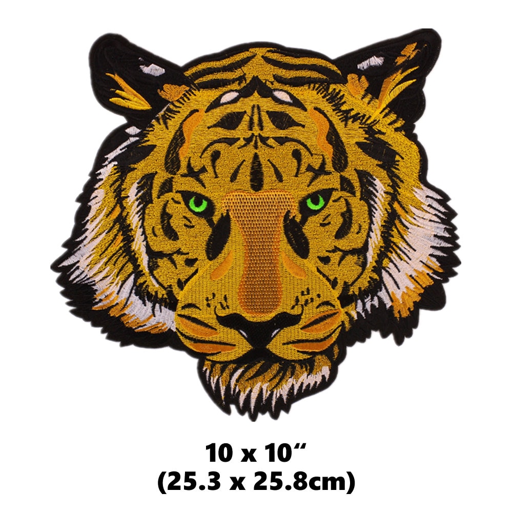 Large Tiger Head Iron on Patch Sew on Patch Embroidered - Etsy