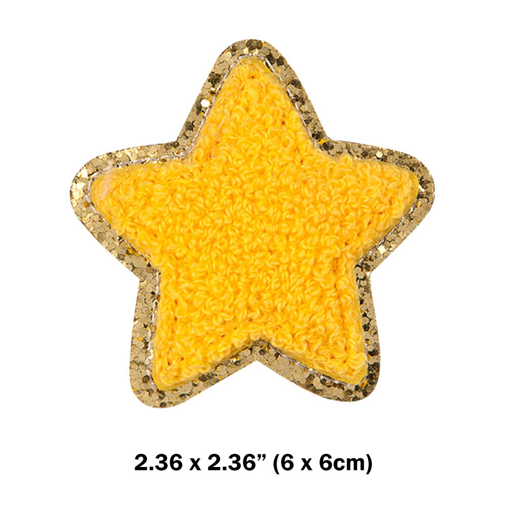 Chenille Star Iron on Patch Glitter Sew Patch Colorful Gold - Etsy