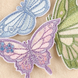 Butterfly Sticker Patch Iron on Patch Sew on Embroidered Colorful ...