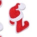 Christmas Letter Iron on Patch Sew Patch Santa Claus Xmas Hat Alphabet ...