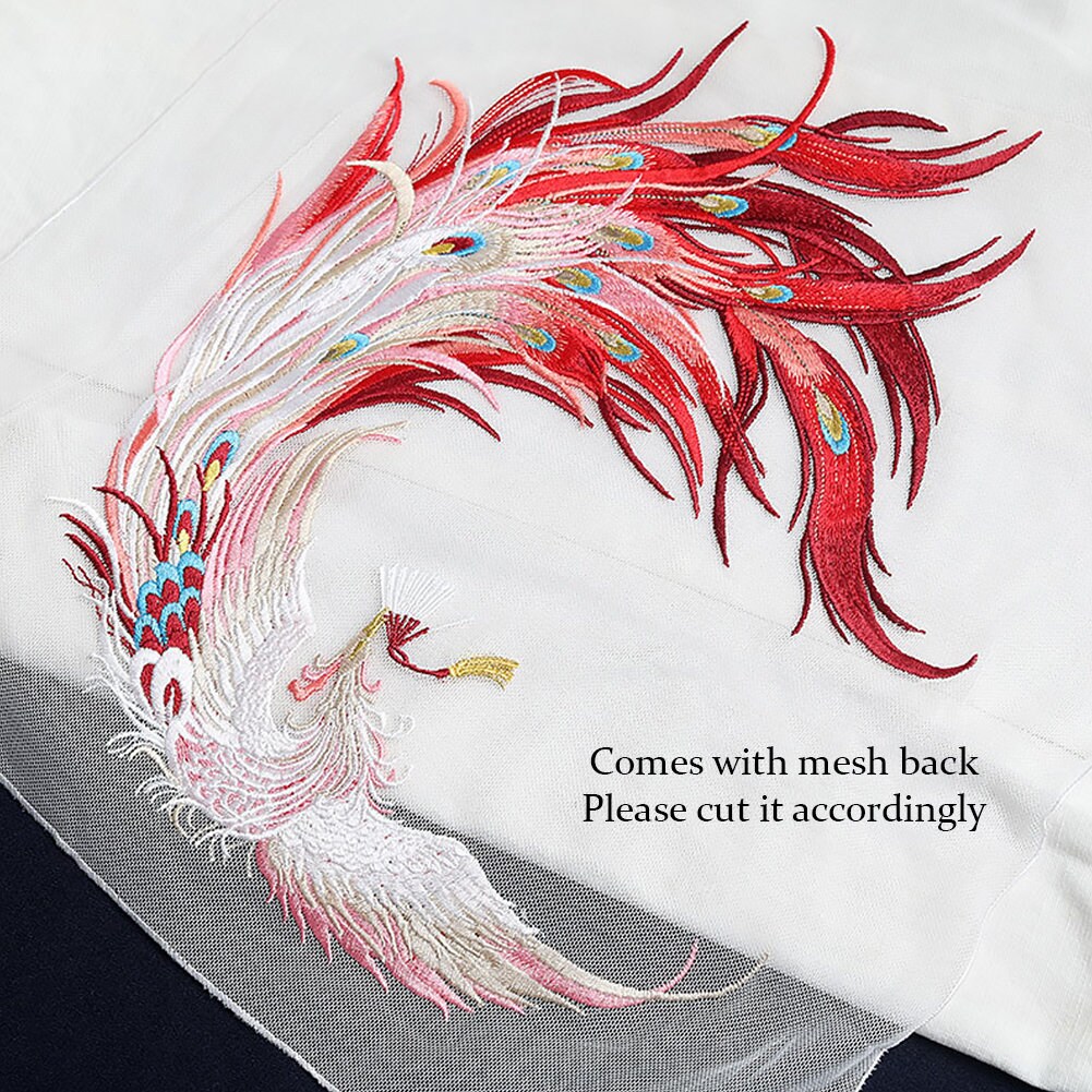 Large Phoenix Sew on Patch 11"/ 28cm Japanese Bird Round Back Patch ...