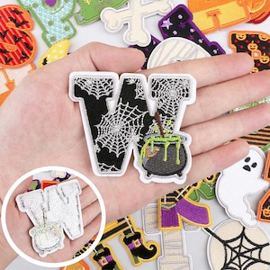 Halloween Letter Patch Iron on Patch Alphabet A to Z Sew Patch Jack O ...