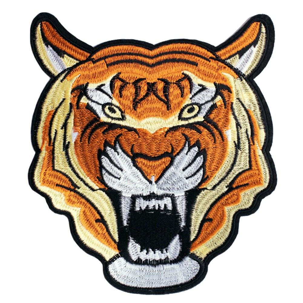 Large Tiger Roaring Head Iron on Patch Sew on Patch - Etsy