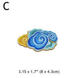 Abstract Cloud Sew on Patch Chinese Cloud Curly Cloud Swirly Cloud ...