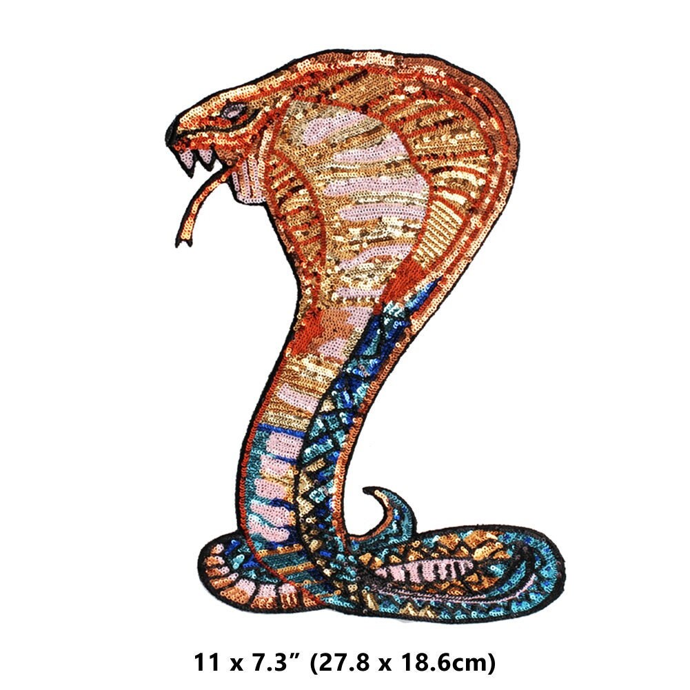 Large Cobra Snake Patch - Etsy