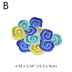 Abstract Cloud Sew on Patch Chinese Cloud Curly Cloud Swirly Cloud ...